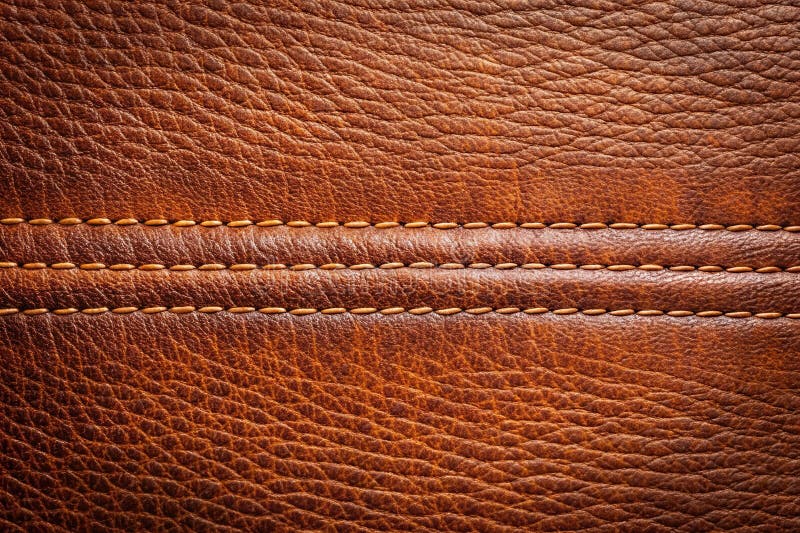 Detailed Leather Texture with Linear Stitching - Generative AI Stock ...