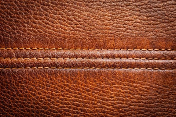 Detailed Leather Texture with Linear Stitching - Generative AI Stock ...