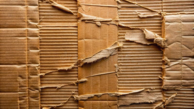 Close-up Detailed Texture of Ripped and Worn Cardboard Sheets ...