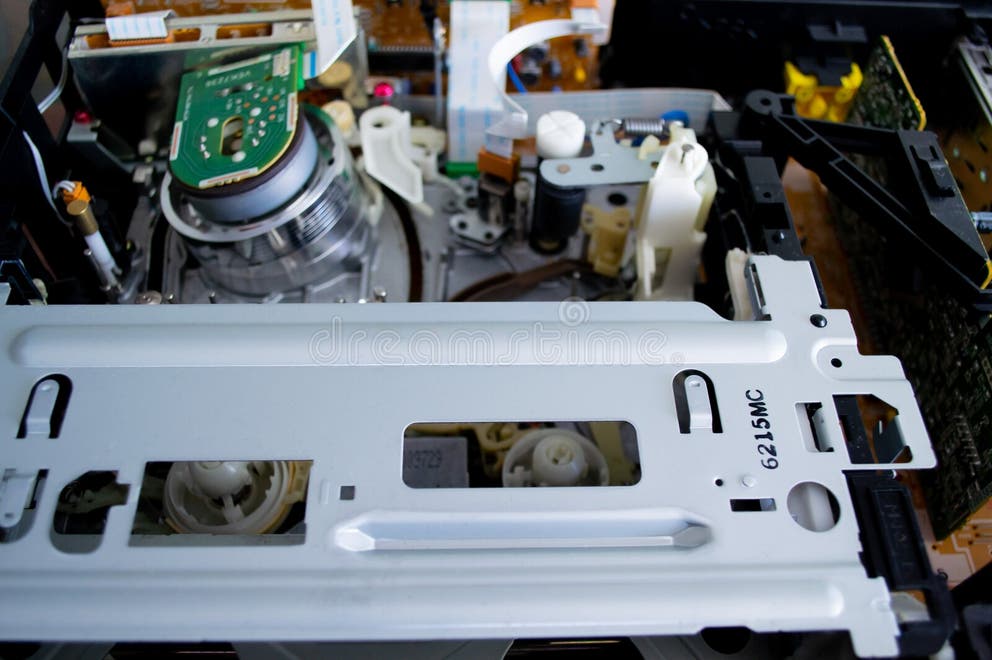 Close - Up of Details Inside a VCR with a Cassette Receiver Editorial ...