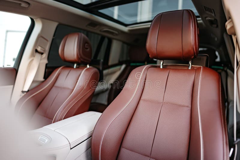 Close Up Details of a Modern Luxury Car Interior Stock Image - Image of ...