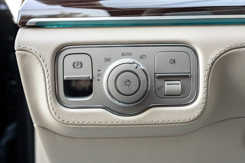 Close Up Details of a Modern Luxury Car Interior Stock Photo - Image of ...