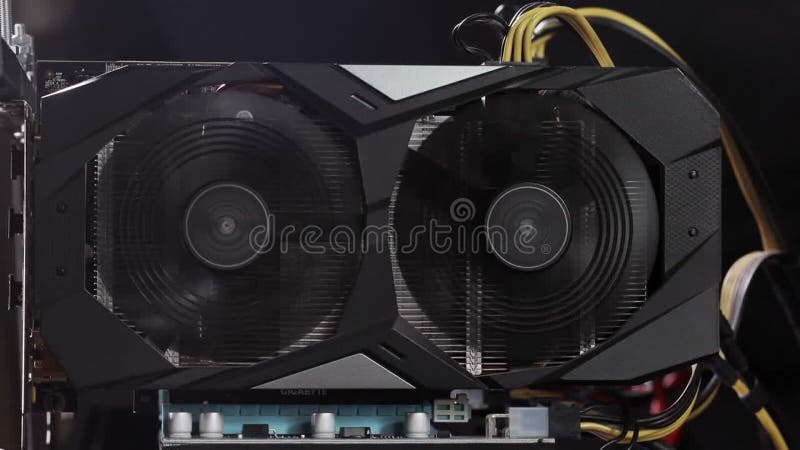 Close Up Details of Modern Mining Rig with Gpu, Graphics Cards Used for ...