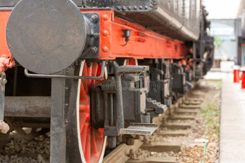 Close Up on Details of an Old Locomotive Stock Photo - Image of ...