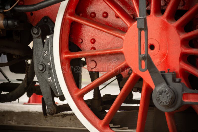Close Up on Details of an Old Locomotive Stock Image - Image of power ...