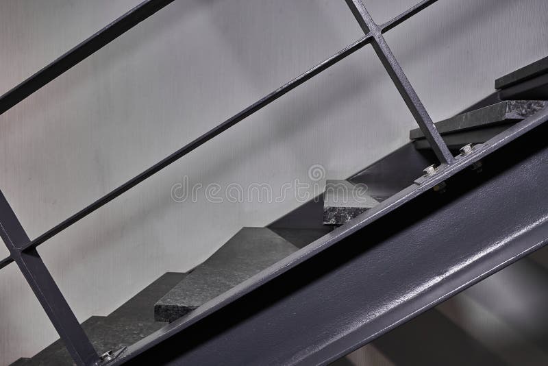 Close-up and Details of Railing and Stairs of a Modern Building ...