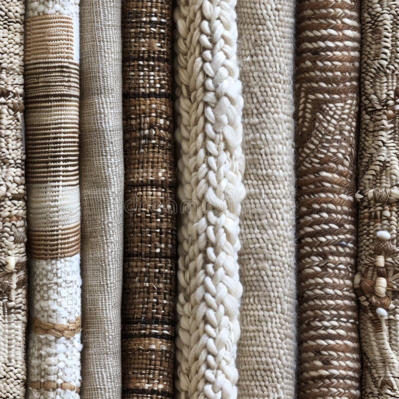 Close-up Details Textured, Natural-Toned Textile and Cloth Fabric ...