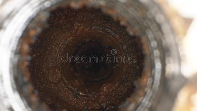 Close Up. Details, View Inside the Old Rusty Radiator Stock Photo ...