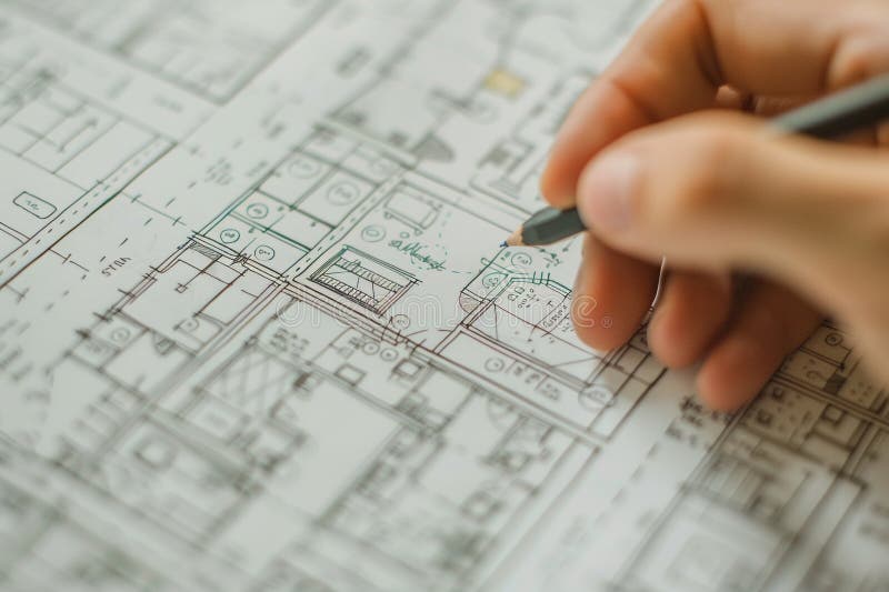 Close-up of a Developers Hand Sketching a Mobile App Interface for ...