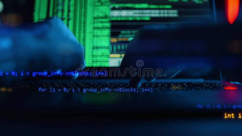 Typing Coding Hands Laptop Stock Footage Video Of Hacker Keyboard 339144098