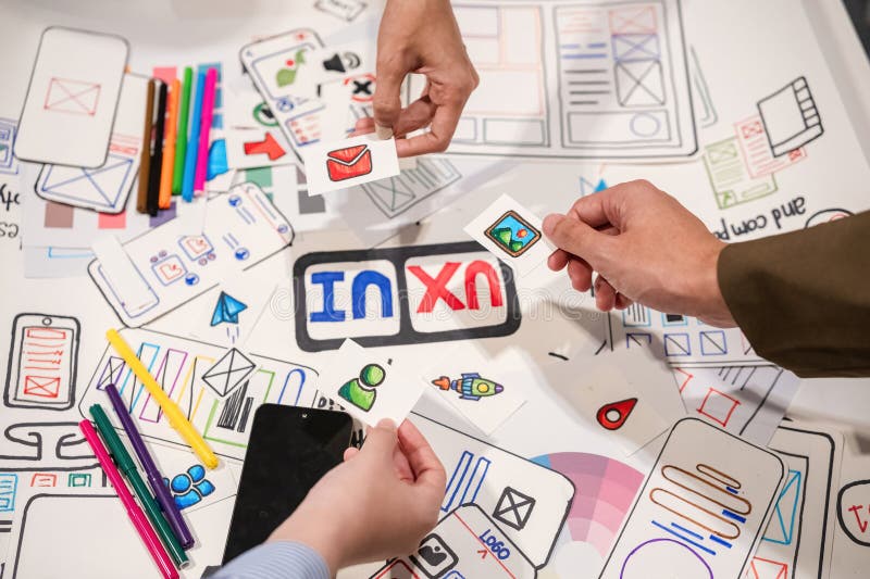 Close-up of the Development Team Brainstorm and Plan Group Problem ...