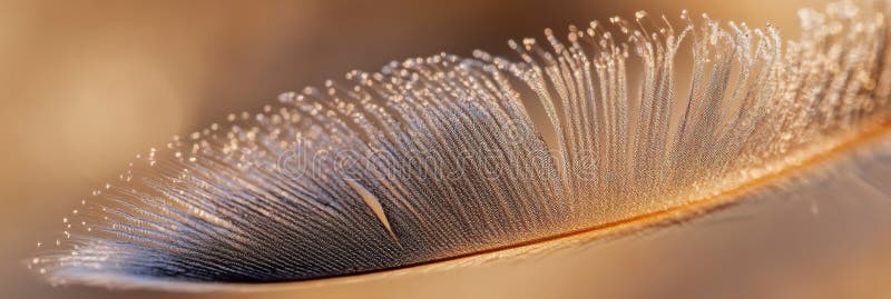 Close-up of Dew-covered Feather Illustrating Nature and Texture ...