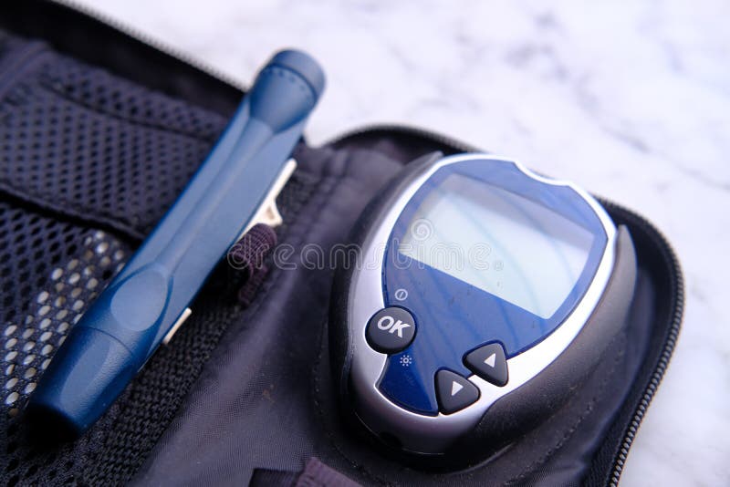 Close Up of Diabetic Measurement Tools on Table Stock Photo - Image of ...