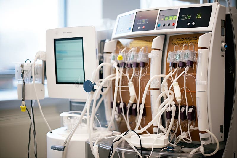 Close-up of Dialysis Machine, with the Life-saving Process Visible ...