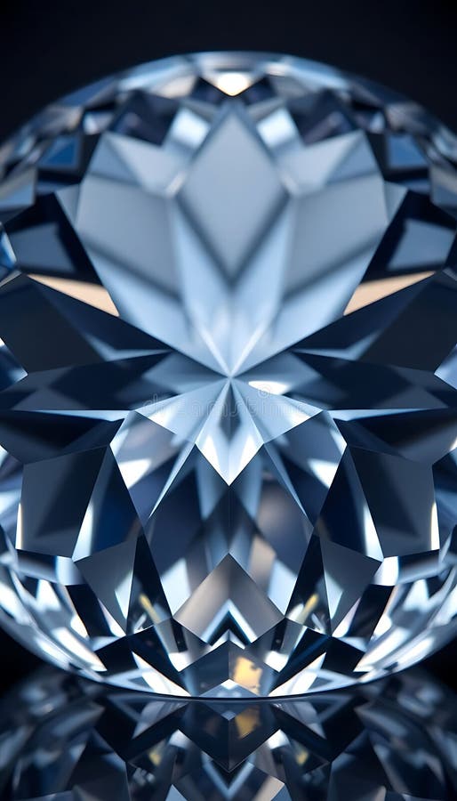 Close Up of a Diamond on a Black Background Stock Illustration ...