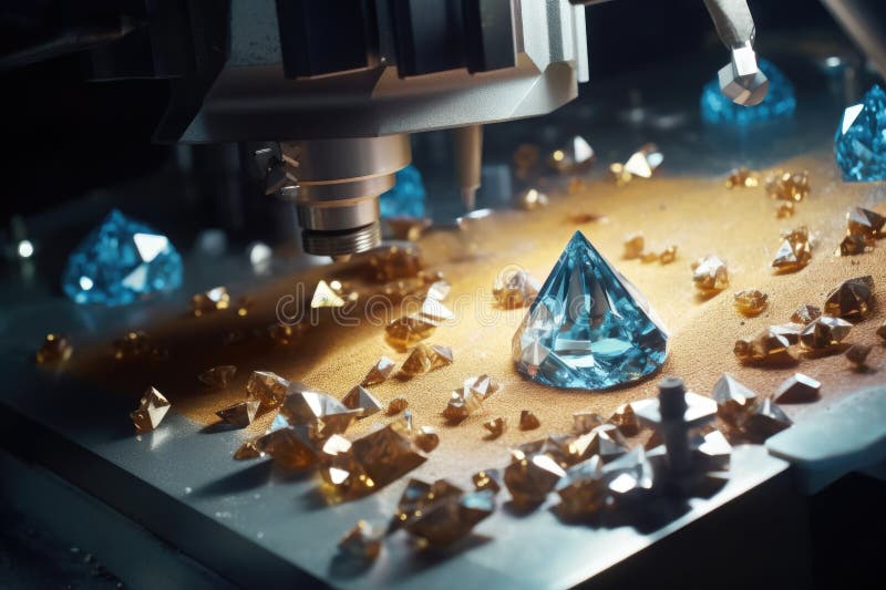 Close-up of Diamond Machine at Work Stock Illustration - Illustration ...