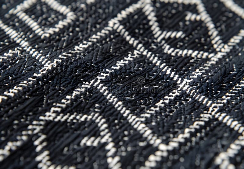 Close-Up of Diamond Pattern on Cotton Fabric Stock Illustration ...