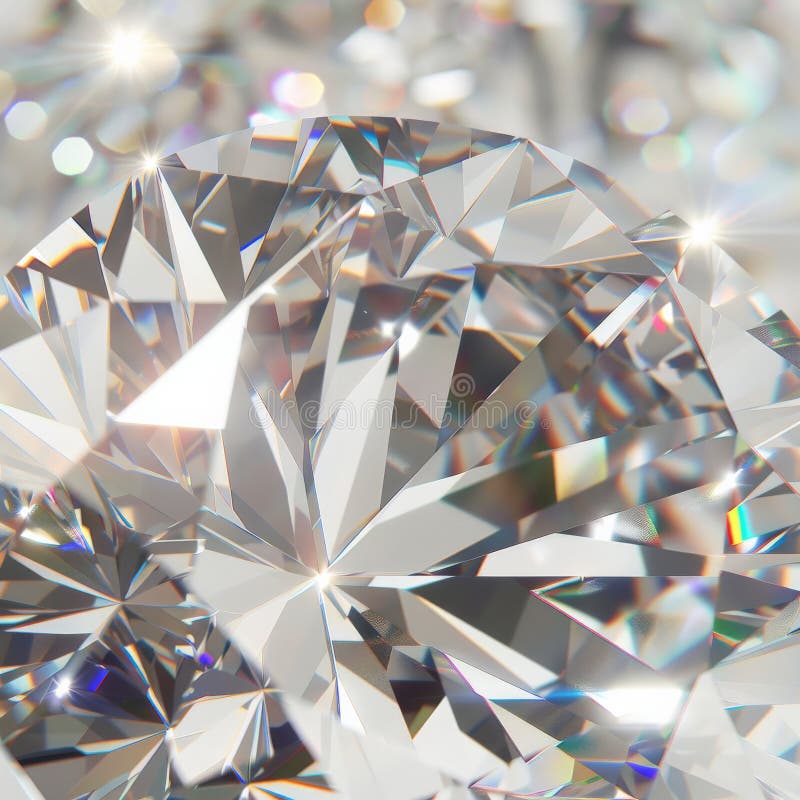 A Close-up of a Diamond S Facets, Capturing the Intricate Details and ...