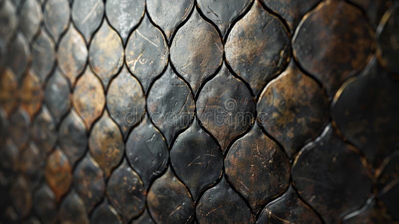 Close Up of Diamond Shaped Fish Scale Wall Texture in Warm Light Stock ...