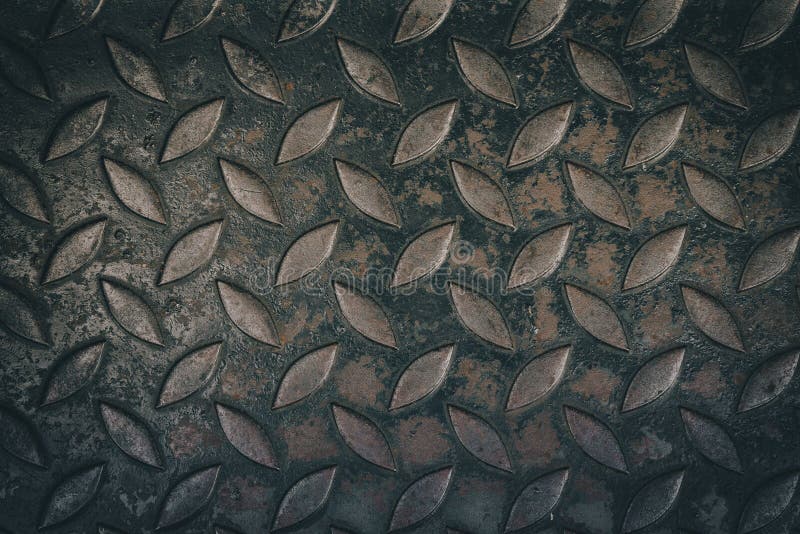 Close Up Diamond Steel Plate Texture Background. Stock Image - Image of ...