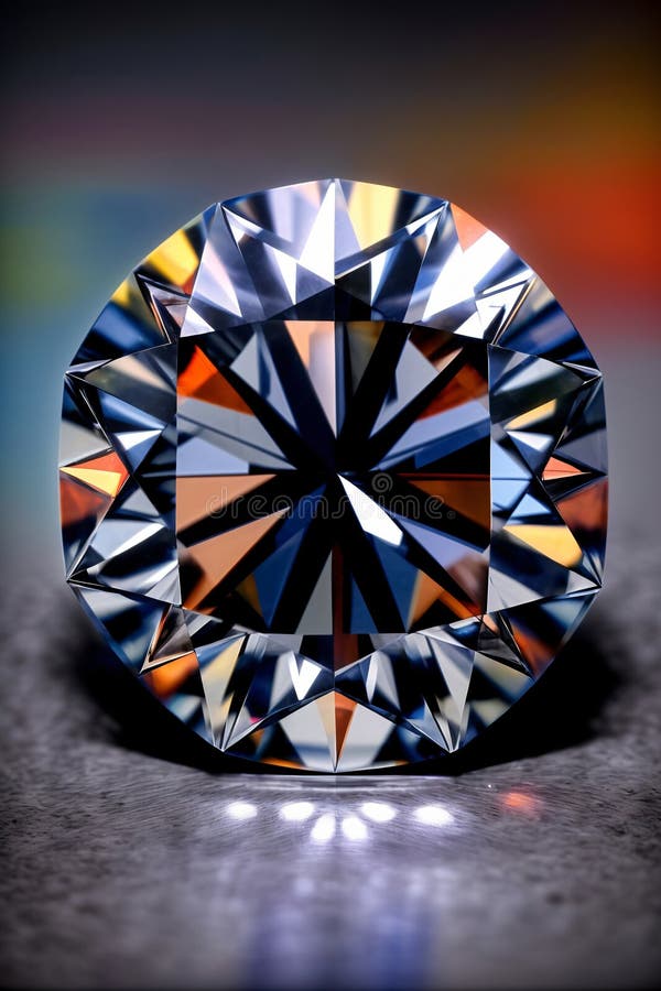 A Close Up of a Diamond on a Table. Generative AI Stock Illustration ...