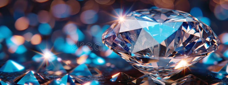 Close Up of Diamonds of Different Cuts and Sizes on Light Background ...