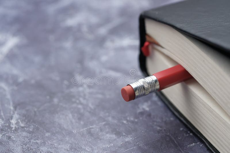 Close Up of Diary and Pencil on Table Stock Photo - Image of pencil ...