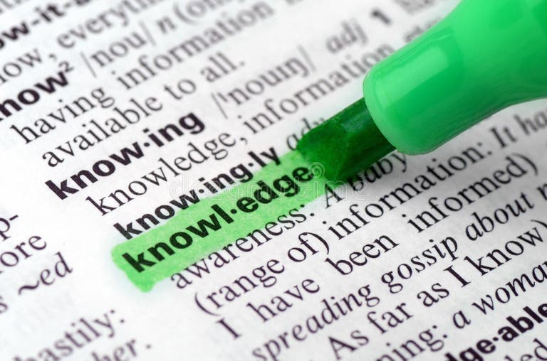 Close Up of Highlighting Specific Word Knowledge Stock Image - Image of ...