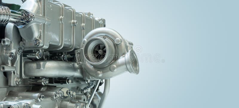 Close-up of Diesel Engine Turbocharger Stock Photo - Image of ...