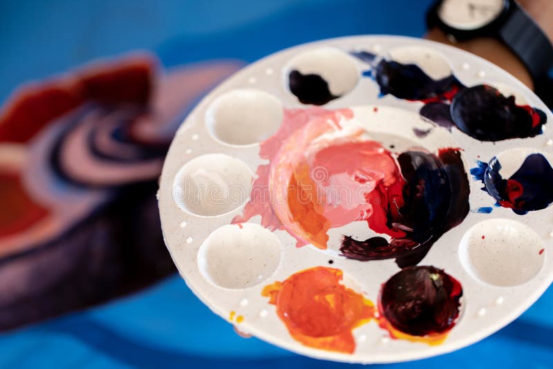 Close Up of Different Color Oil Paint, Patterns or Backgrounds of ...