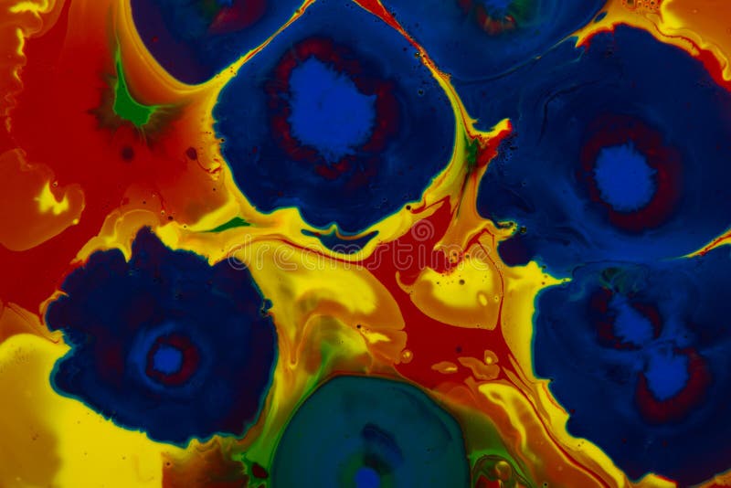 Close Up of Different Color Paint Stock Image - Image of intensity ...