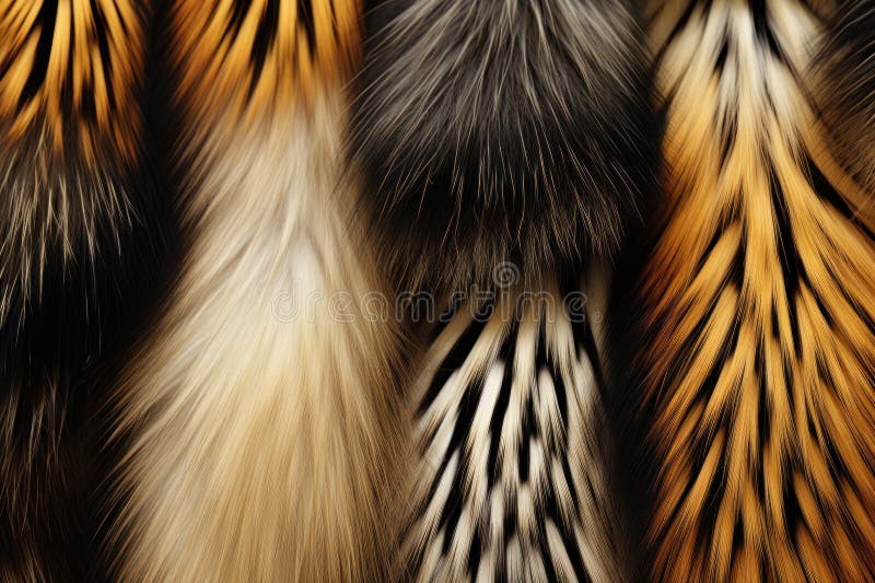A Close Up of Different Colored Furs Stock Illustration - Illustration ...