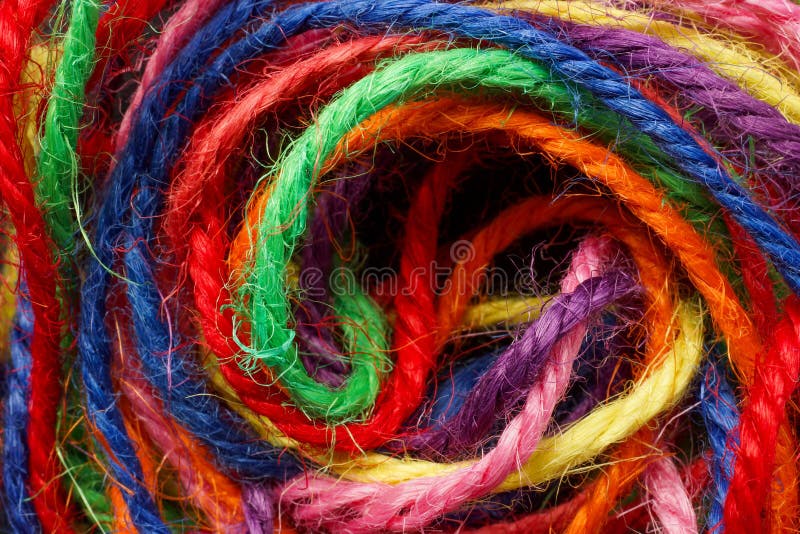 Close-up of Different Colored Threads. Stock Photo - Image of unity ...