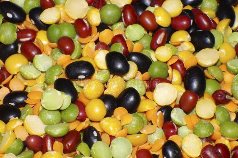 Close Up of Different Coloured Beans Stock Image - Image of lintels ...