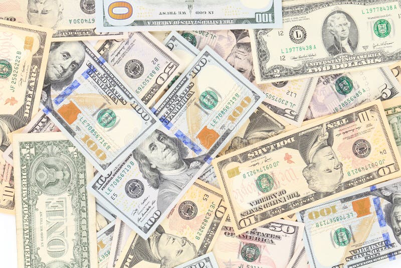 Close Up of Different Dollar Bills. Stock Photo - Image of twenty ...