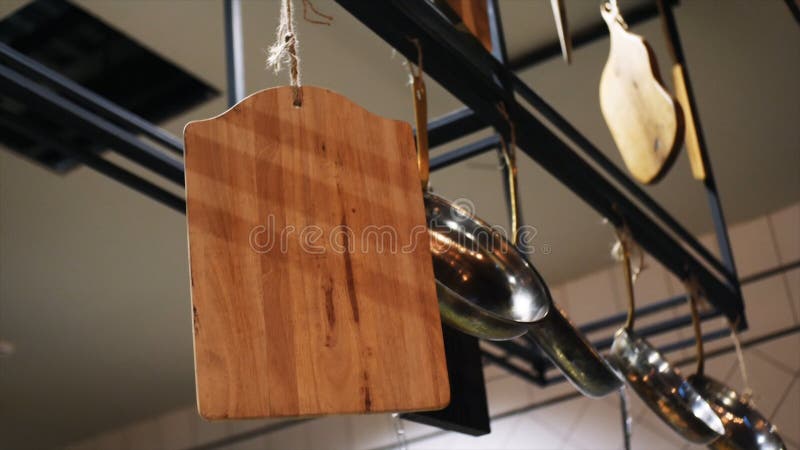Close-up of Different Kitchen Utensils in the Restaurant or Cafe ...