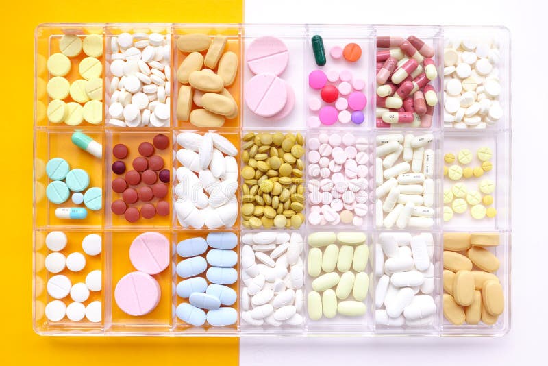 Close Up of Different Medication Stock Photo - Image of capsule ...