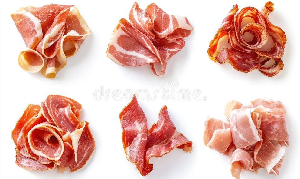 A Close Up of Different Types of Bacon Stock Photo - Image of ...