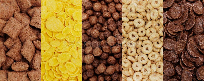 Close Up of Different Types of Cereals Stock Photo - Image of healthy ...
