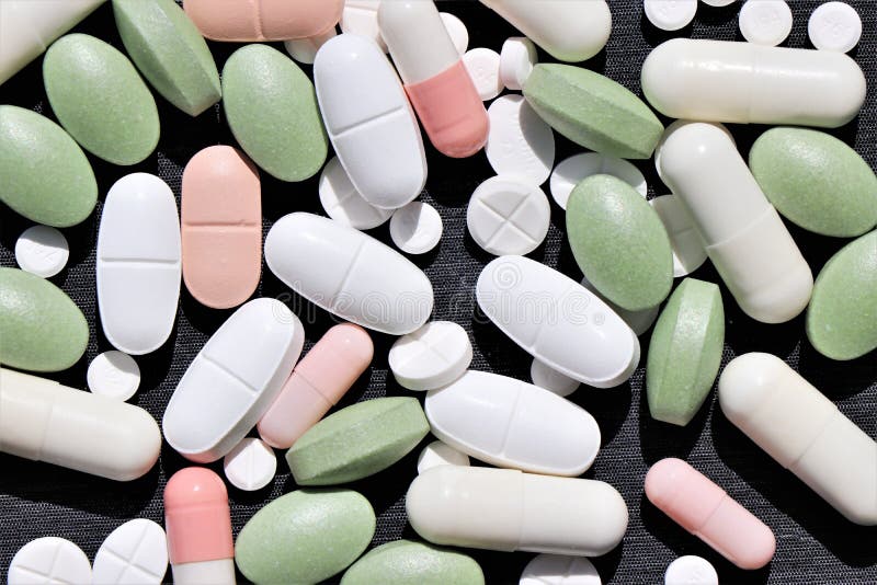 Close Up of Different Types of Pills. Stock Image - Image of medicament ...