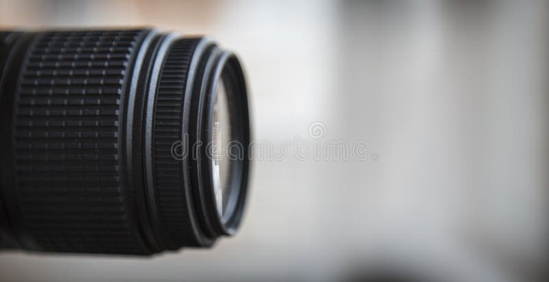 Close-up of a Digital Camera Lens. Large Copyspace. Stock Image - Image ...