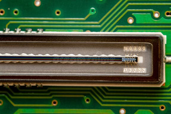 Close-up of Digital CCD Scanner Linear Sensor. Stock Image - Image of ...