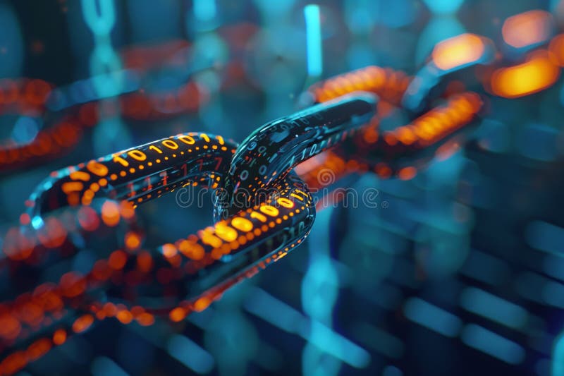 Digital Chain With Binary Code Stock Illustration Illustration Of Coding Pattern 342706610