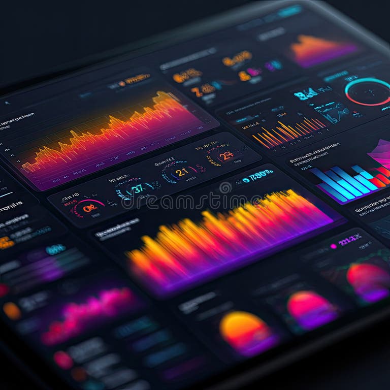 AI-Generated Data Visualization Stock Illustration - Illustration of ...