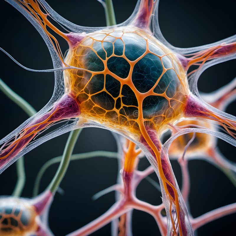 A Close Up Digital Illustration of a Molecular Structure. Stock ...