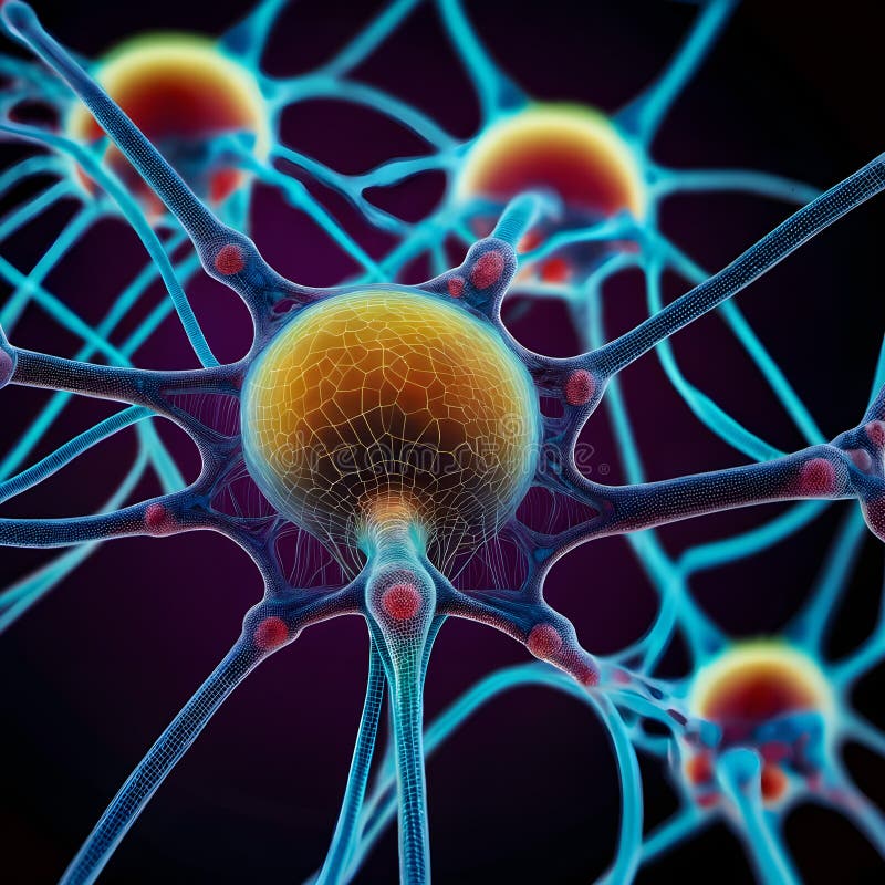 A Close Up Digital Illustration of a Molecular Structure. Stock ...