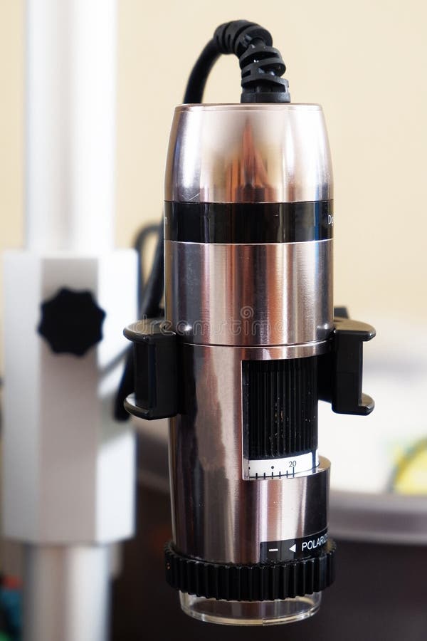 Close Up Digital Microscope Stock Image - Image of engineering, biology ...