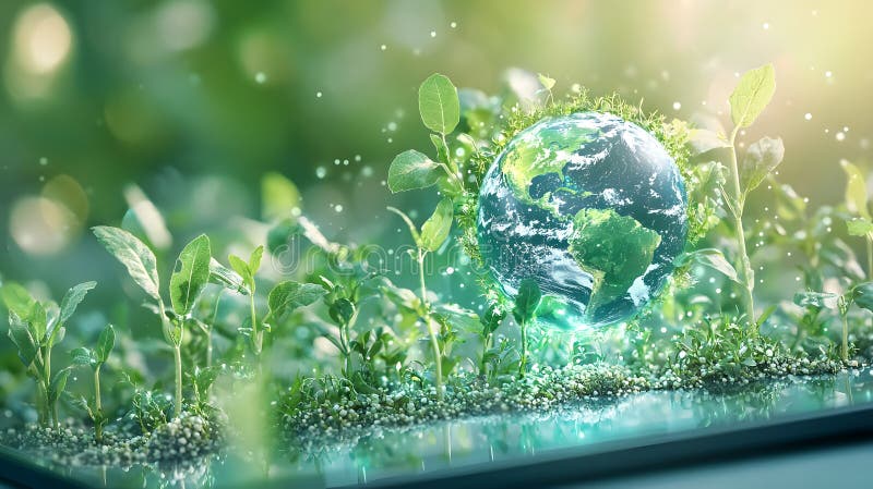 Green Planet Eco Friendly Earth Sustainable Growth Sprout Plant Nature ...