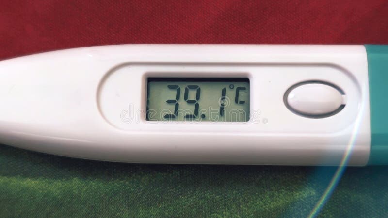 High Fever Thermometer Reading Stock Image - Image of celsius, illness ...