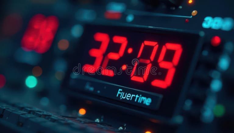 Close Up of a Digital Timer Showing Fasting Duration, Screen, Stop ...